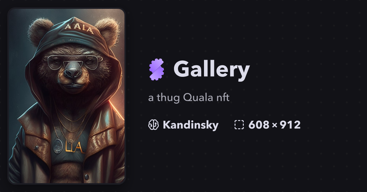 "a thug Quala nft" | Gallery | Stablecog