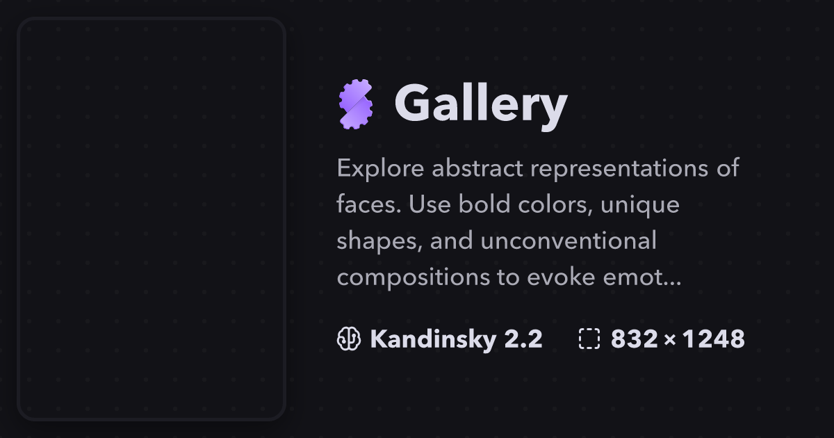 "Explore abstract representations of f..." | Gallery | Stablecog