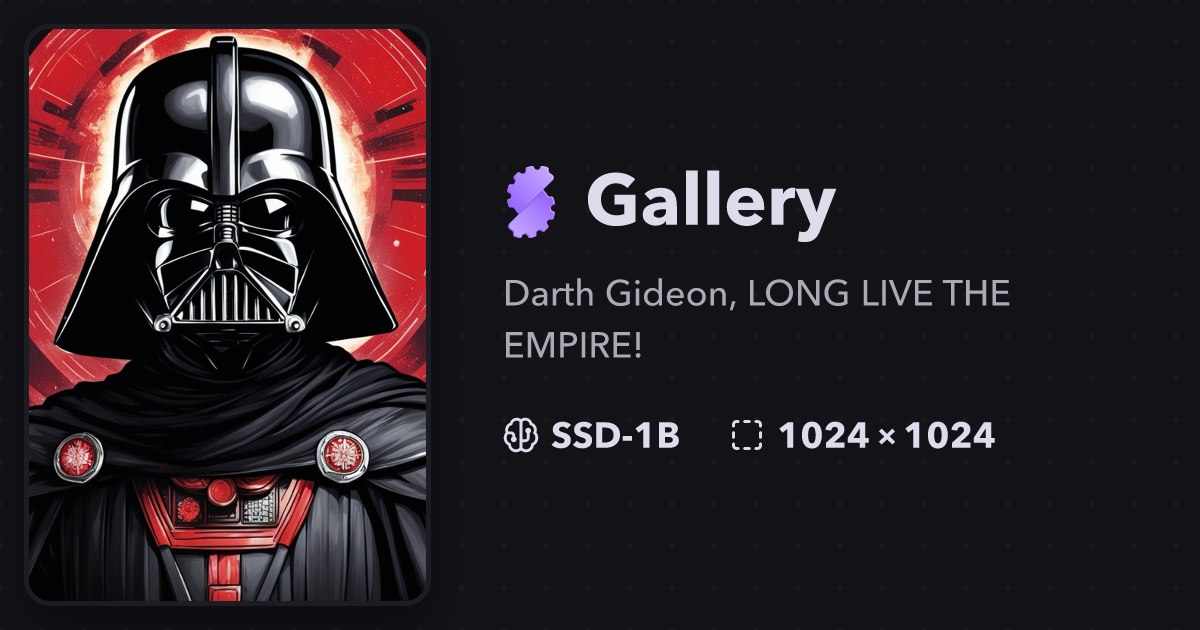 "Darth Gideon, LONG LIVE THE EMPIRE!" | Gallery | Stablecog