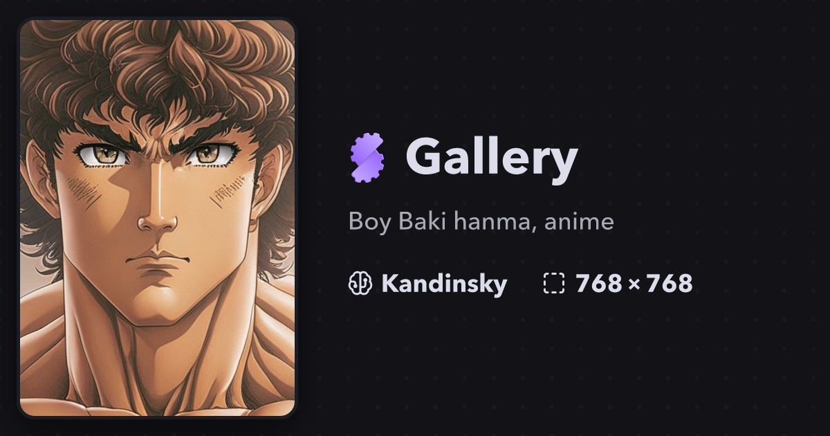 "Boy Baki hanma, anime" | Gallery | Stablecog