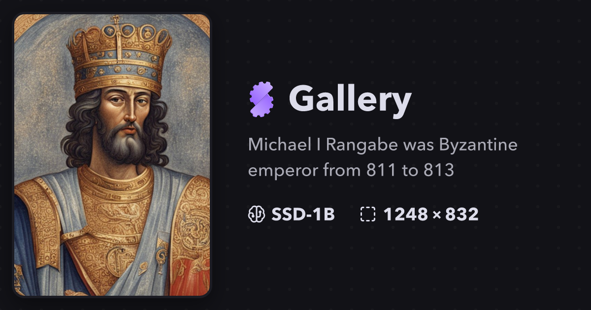 "Michael I Rangabe was Byzantine emper..." | Gallery | Stablecog