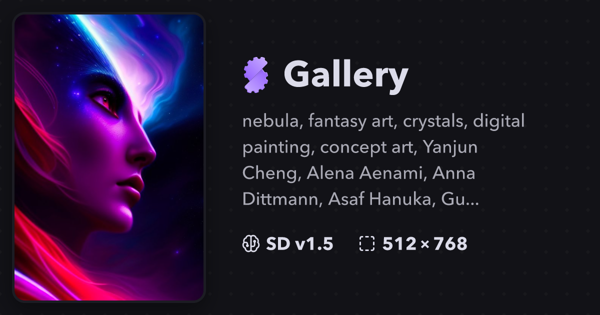 "nebula, fantasy art, crystals, digita..." | Gallery | Stablecog