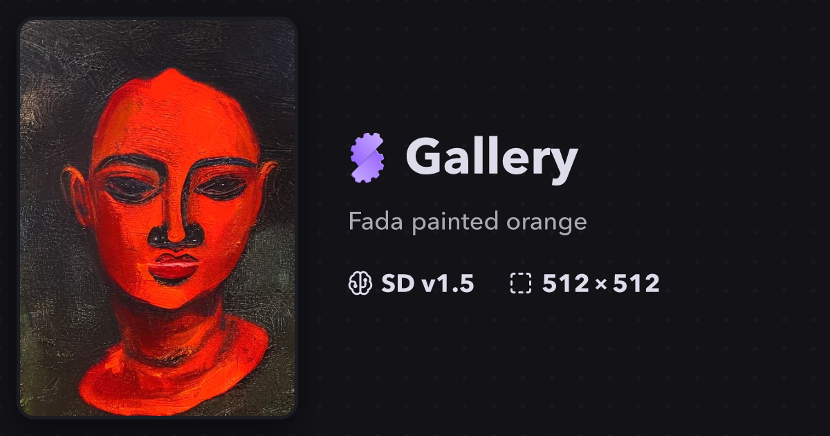 "Fada painted orange" | Gallery | Stablecog