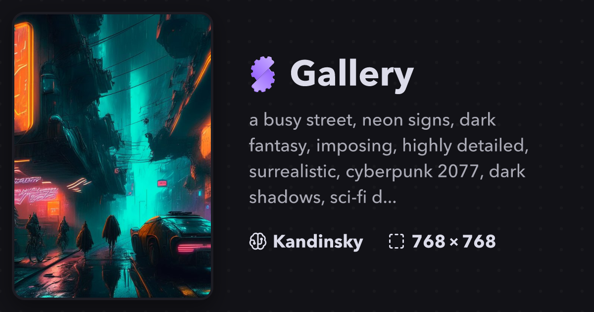 "a busy street, neon signs, dark fanta..." | Gallery | Stablecog