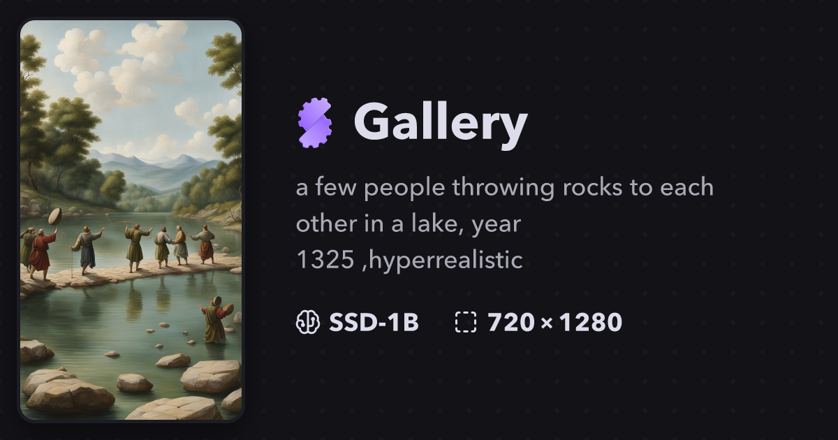 "a few people throwing rocks to each o..." | Gallery | Stablecog