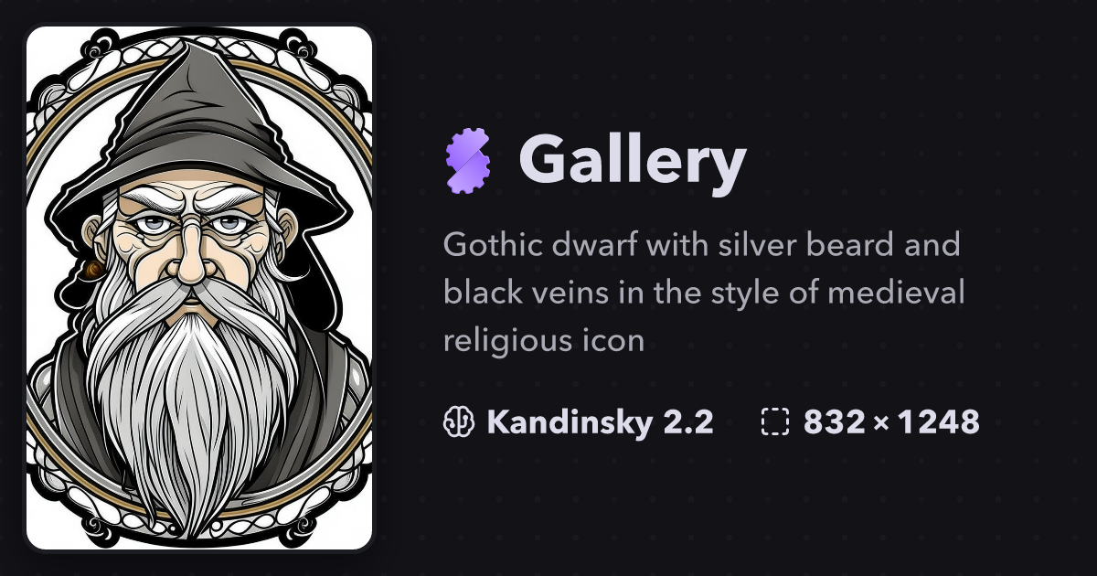 "Gothic dwarf with silver beard and bl..." | Gallery | Stablecog