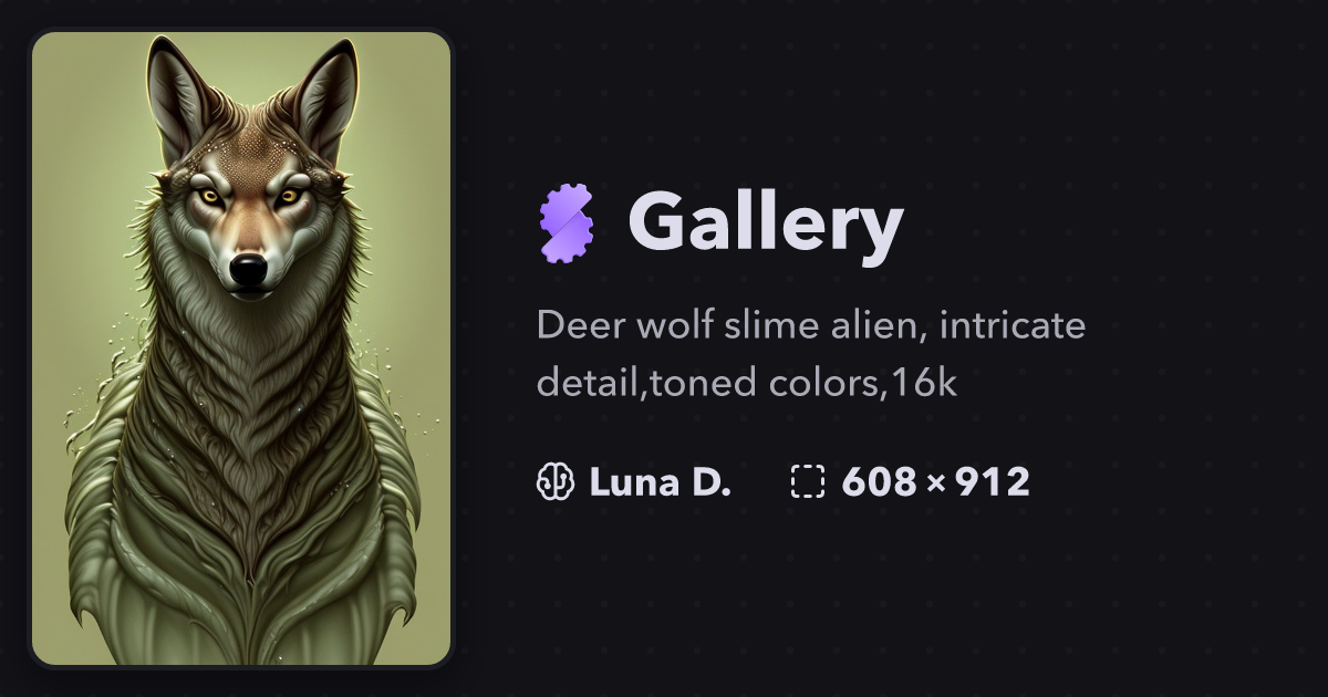 "Deer wolf slime alien, intricate deta..." | Gallery | Stablecog