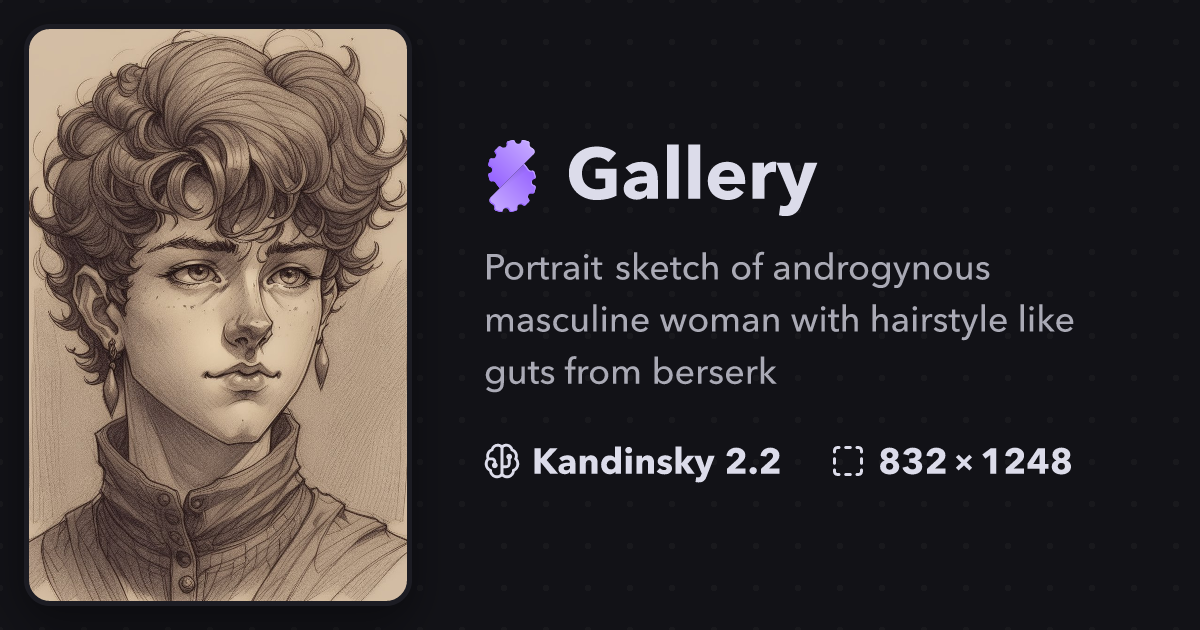 "Portrait sketch of androgynous mascul..." | Gallery | Stablecog