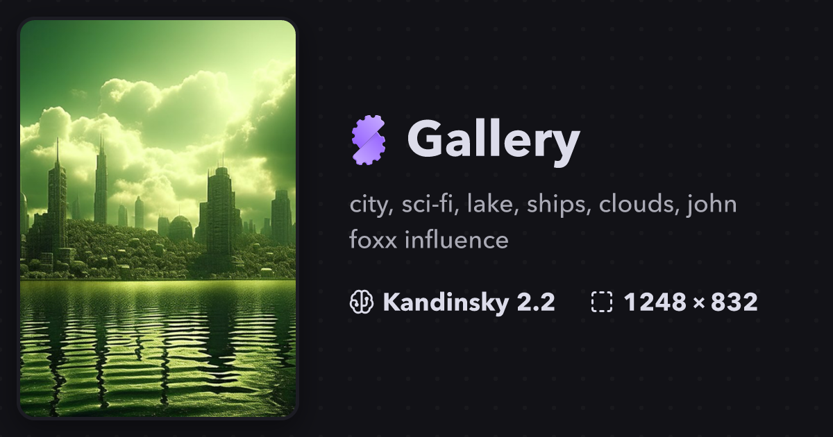 "city, sci-fi, lake, ships, clouds, jo..." | Gallery | Stablecog