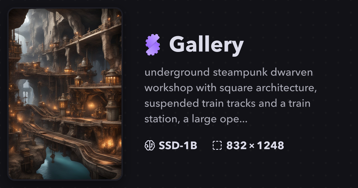 "underground steampunk dwarven worksho..." | Gallery | Stablecog