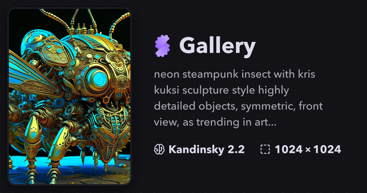 "neon steampunk insect with kris kuksi..." | Gallery | Stablecog