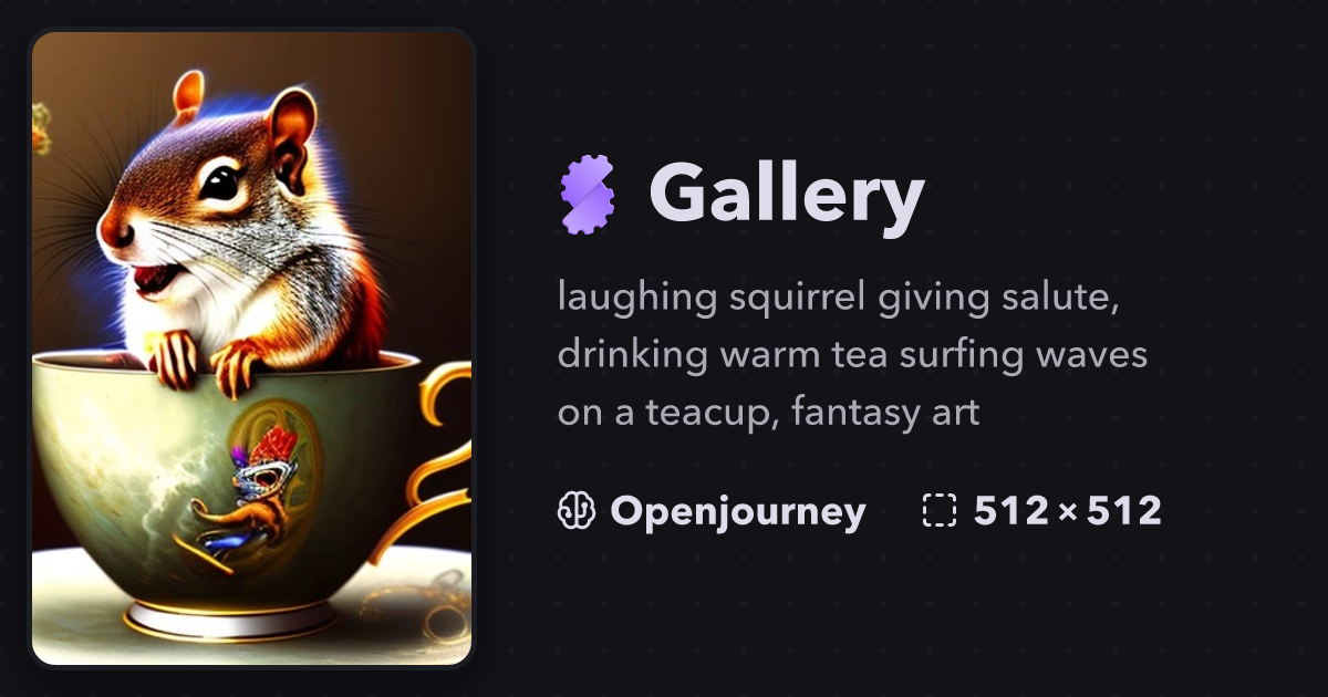 "laughing squirrel giving salute, drin..." | Gallery | Stablecog