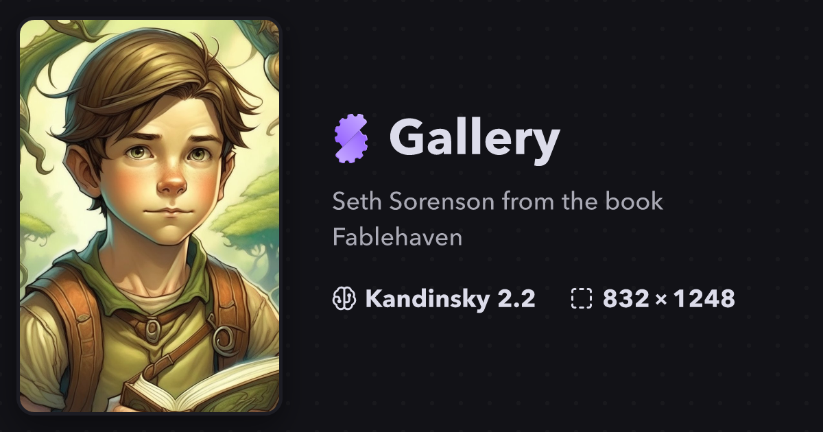 "Seth Sorenson from the book Fablehaven" | Gallery | Stablecog