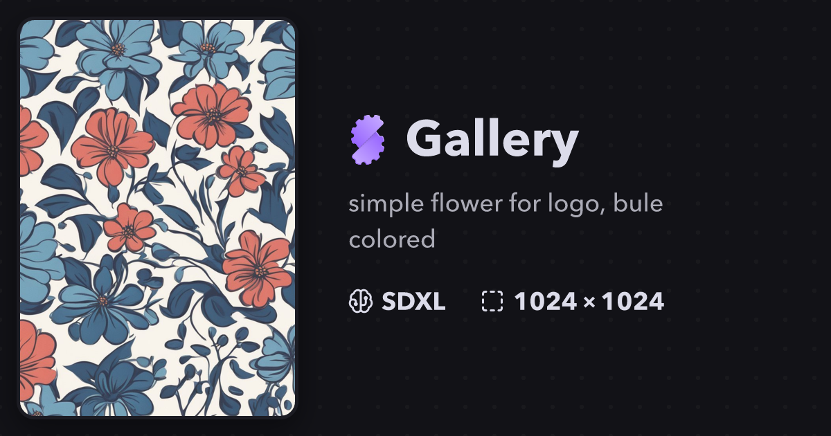 "simple flower for logo, bule colored" | Gallery | Stablecog