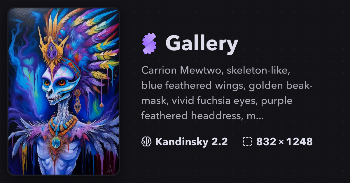 "Carrion Mewtwo, skeleton-like, blue f..." | Gallery | Stablecog