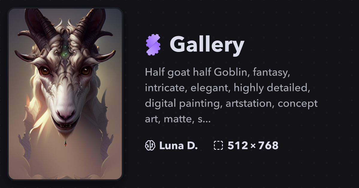 "Half goat half Goblin, fantasy, intri..." | Gallery | Stablecog