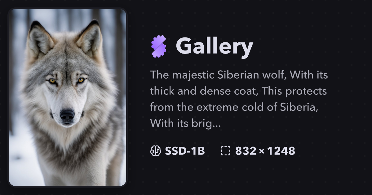 "The majestic Siberian wolf, With its ..." | Gallery | Stablecog