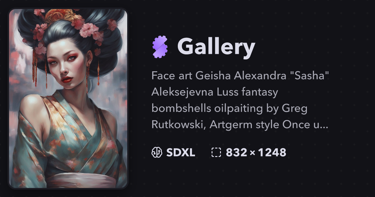 "Face art Geisha Alexandra "Sasha" Ale..." | Gallery | Stablecog