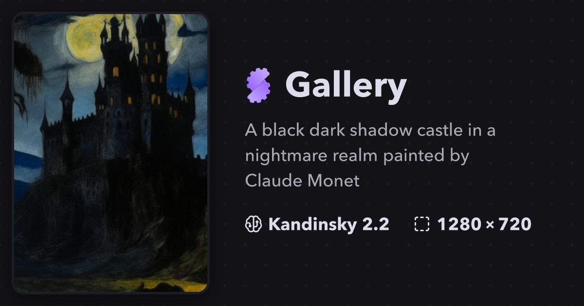 "A black dark shadow castle in a night..." | Gallery | Stablecog