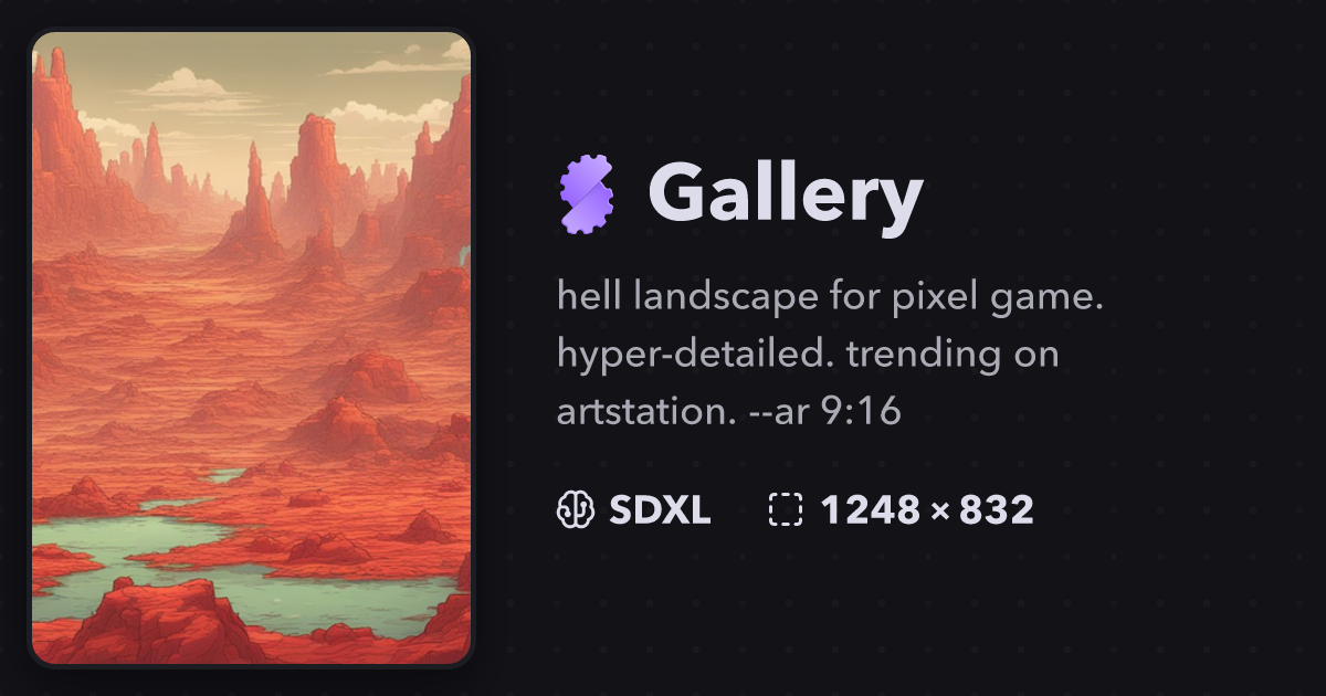 "hell landscape for pixel game. hyper-..." | Gallery | Stablecog