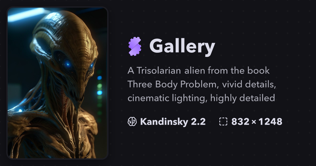 "A Trisolarian alien from the book Thr..." | Gallery | Stablecog