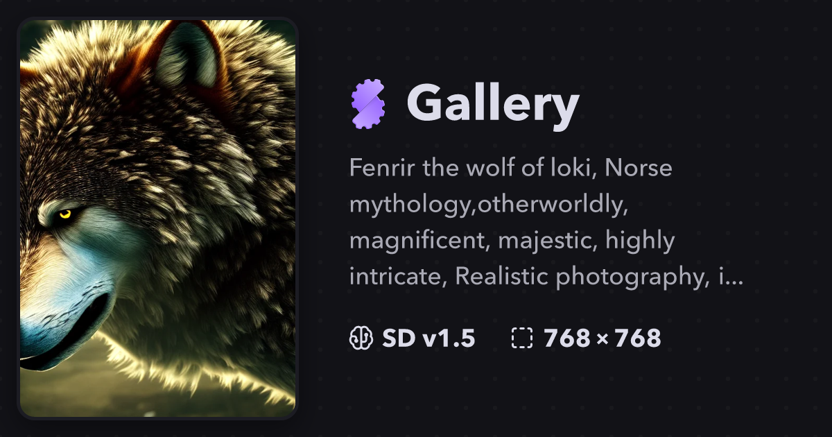 "Fenrir the wolf of loki, Norse mythol..." | Gallery | Stablecog