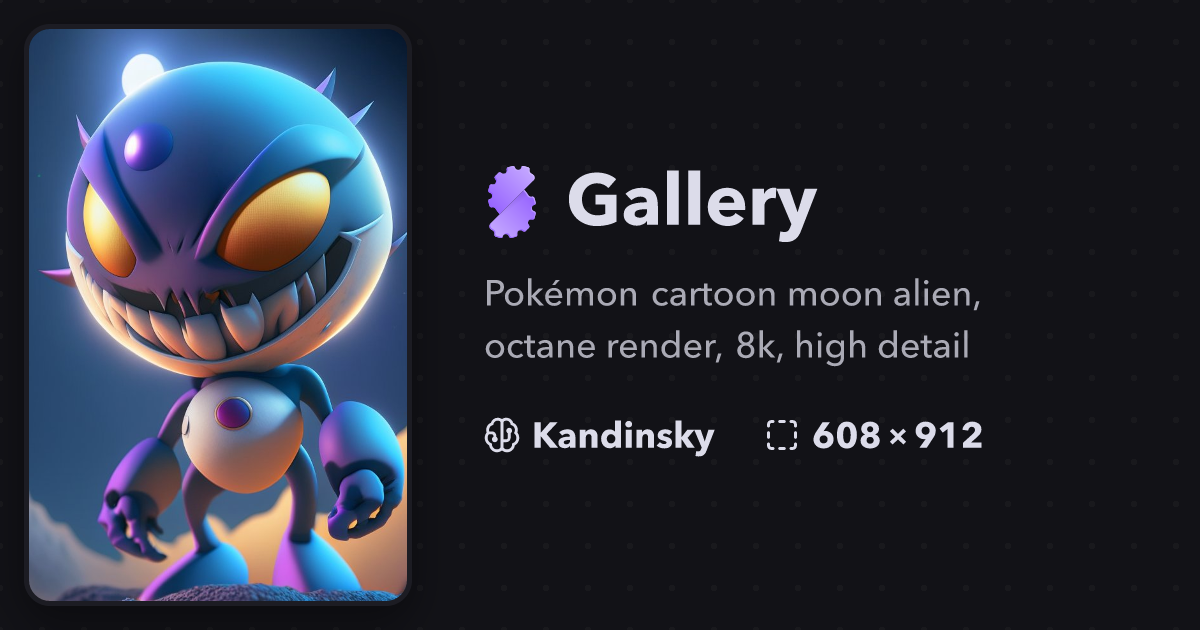 "Pokémon cartoon moon alien, octane re..." | Gallery | Stablecog