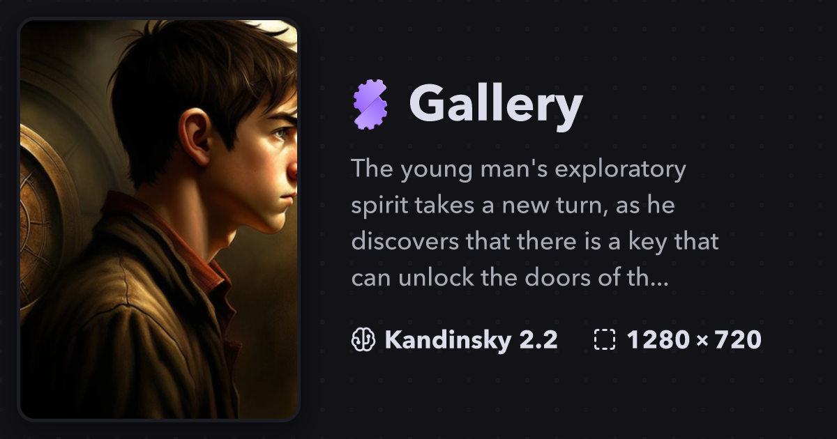 "The young man's exploratory spirit takes..." | Gallery | Stablecog