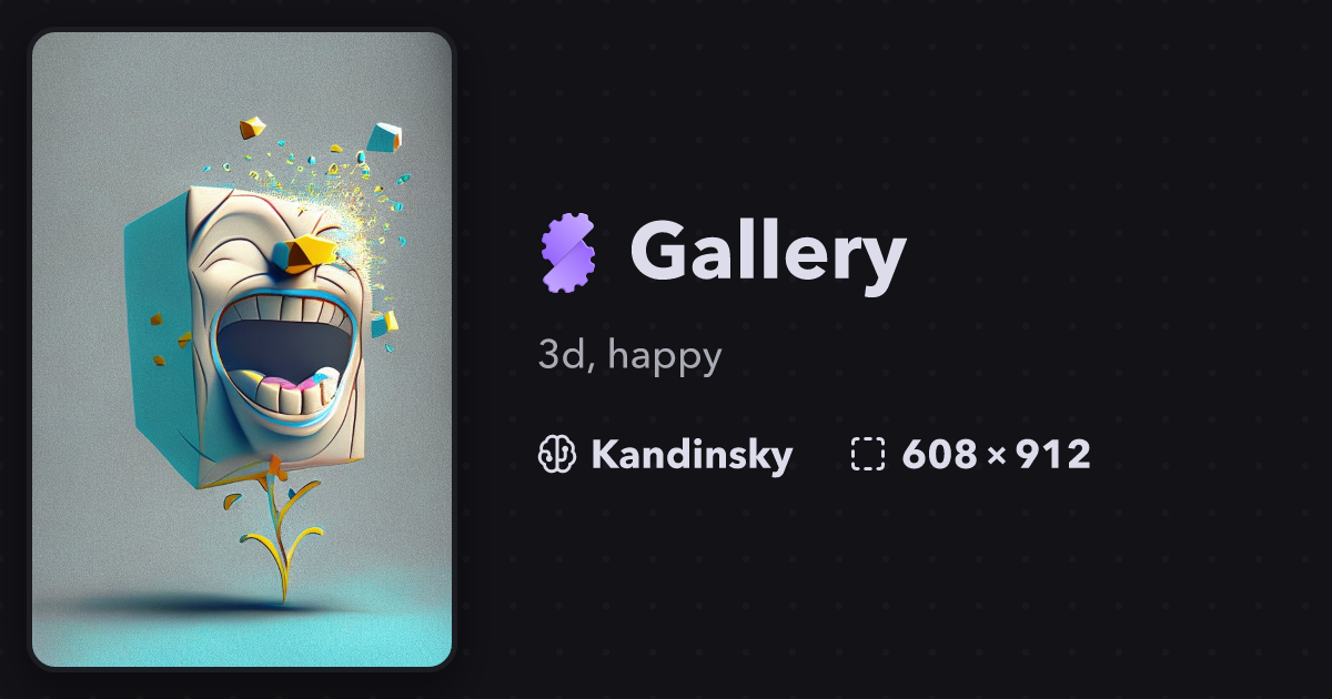 "3d, happy" | Gallery | Stablecog