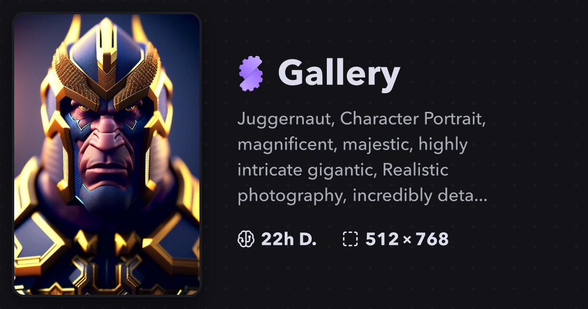 "Juggernaut, Character Portrait, magnific..." | Gallery | Stablecog