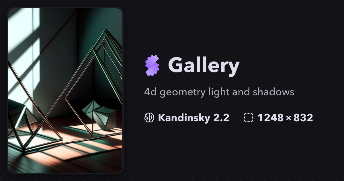 "4d geometry light and shadows" | Gallery | Stablecog