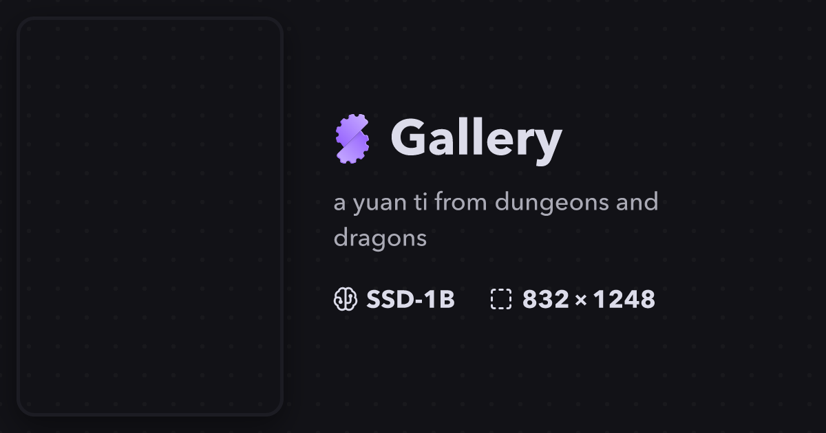 "a yuan ti from dungeons and dragons" | Gallery | Stablecog