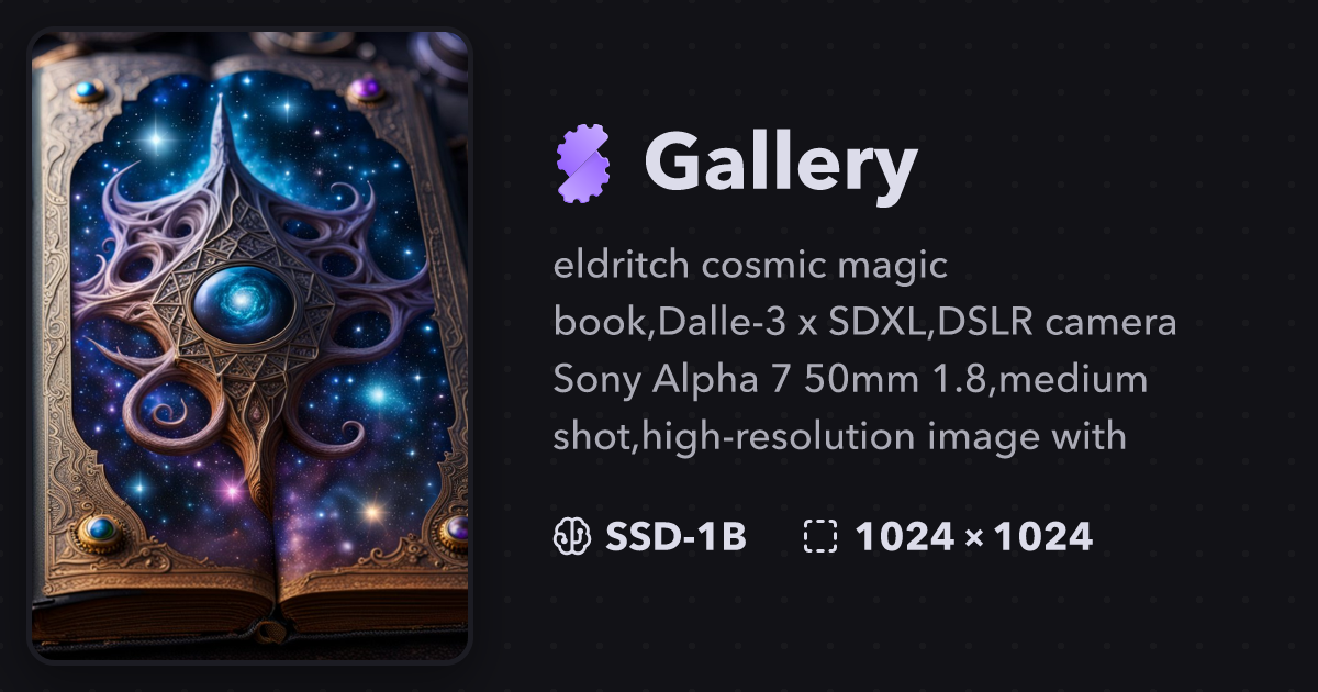 "eldritch cosmic magic book,Dalle-3 x ..." | Gallery | Stablecog