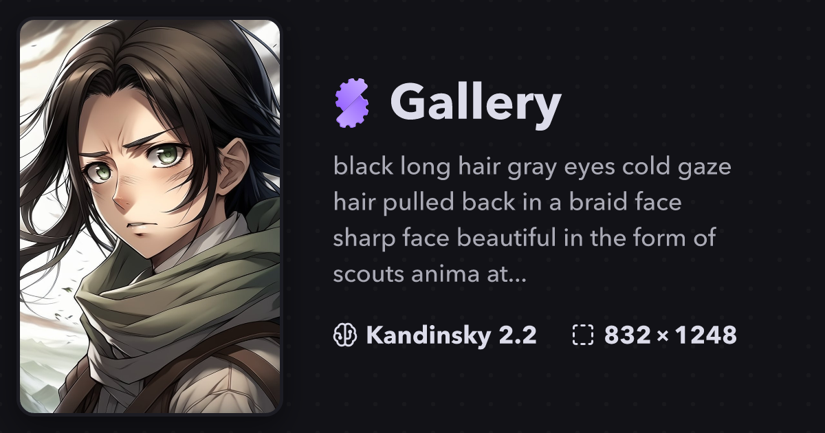 "black long hair gray eyes cold gaze h..." | Gallery | Stablecog