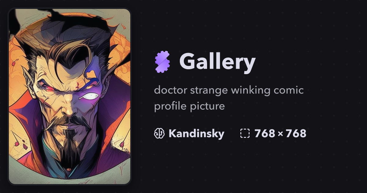 "doctor strange winking comic profile ..." | Gallery | Stablecog