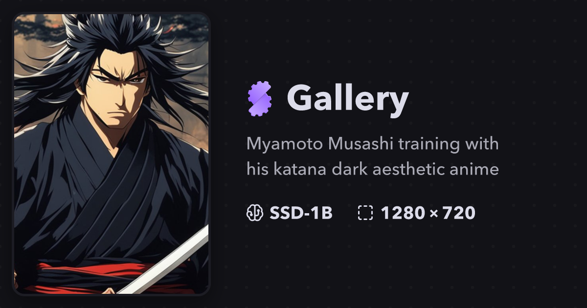 "Myamoto Musashi training with his kat..." | Gallery | Stablecog