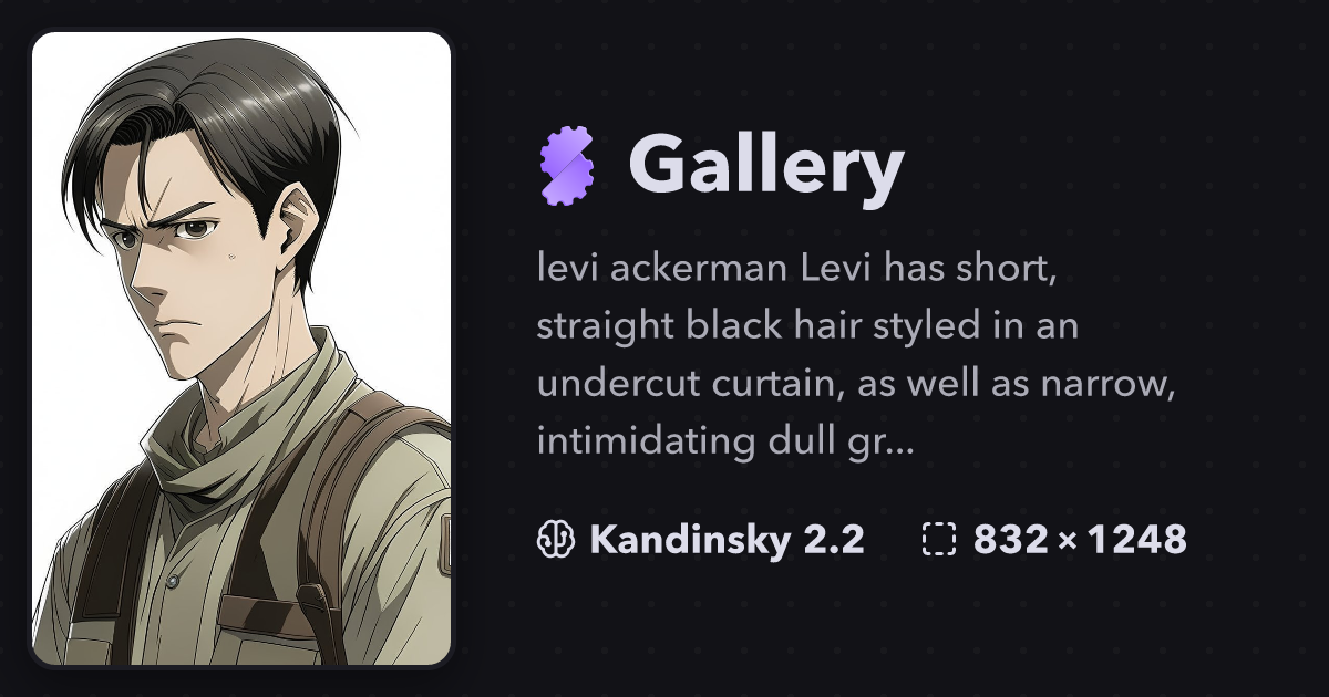 "levi ackerman Levi has short, straigh..." | Gallery | Stablecog