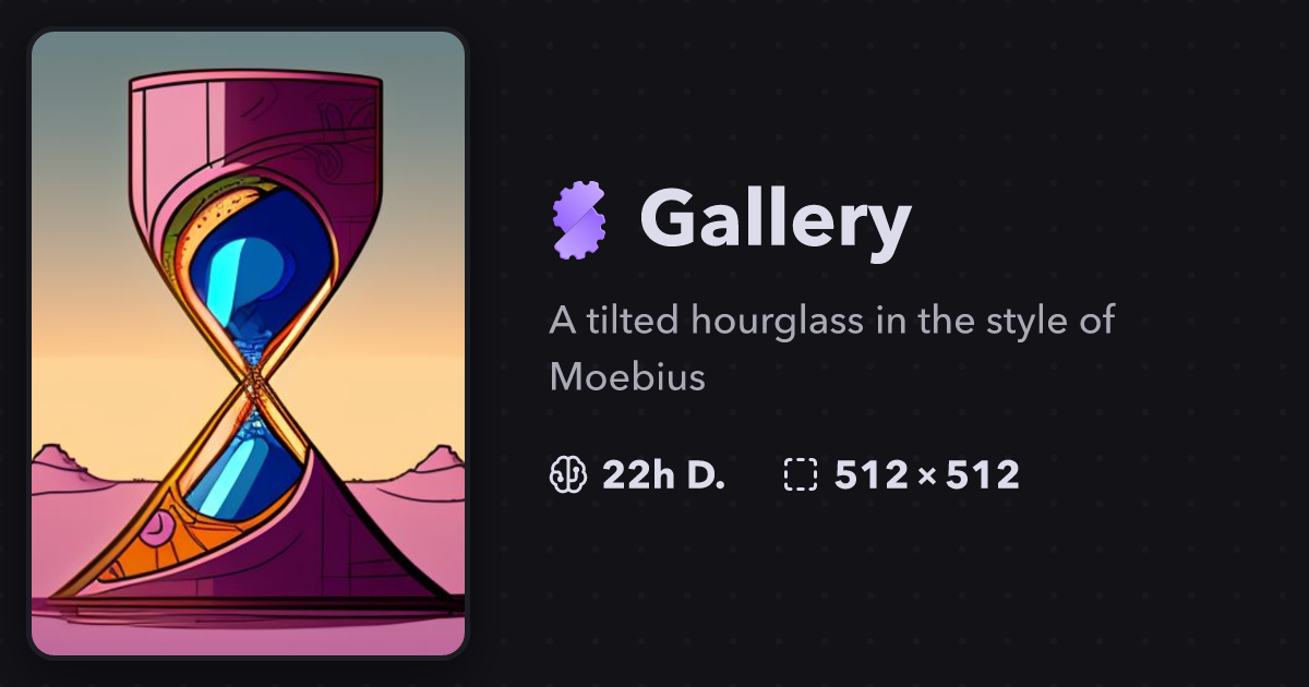 "A tilted hourglass in the style of Mo..." | Gallery | Stablecog