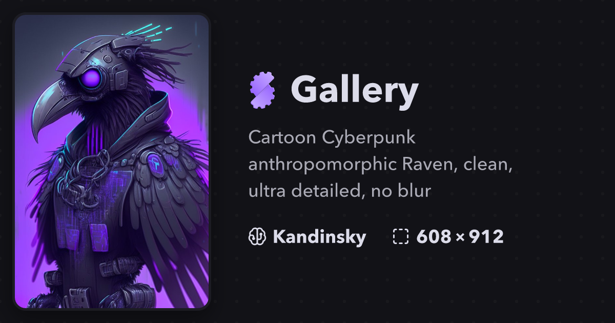 Cartoon Cyberpunk anthropomorphic Raven, clean, ul... | Gallery