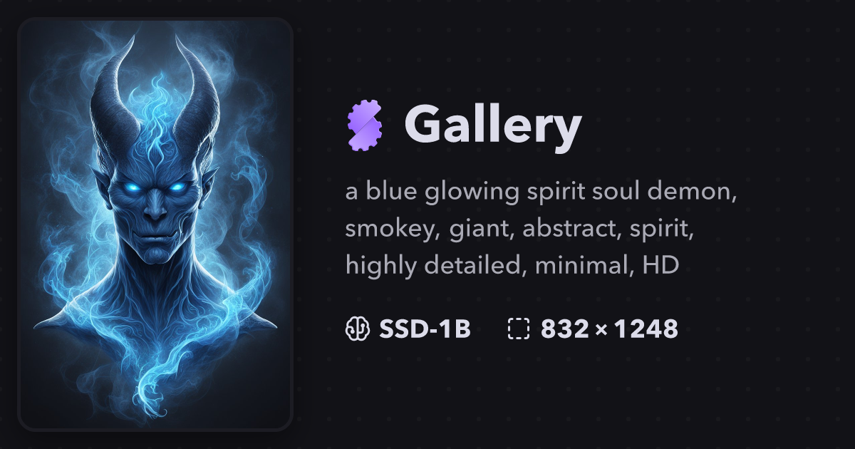 "a blue glowing spirit soul demon, smo..." | Gallery | Stablecog