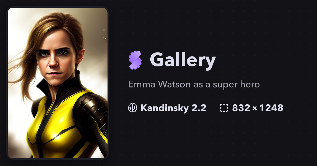 "Emma Watson as a super hero" | Gallery | Stablecog