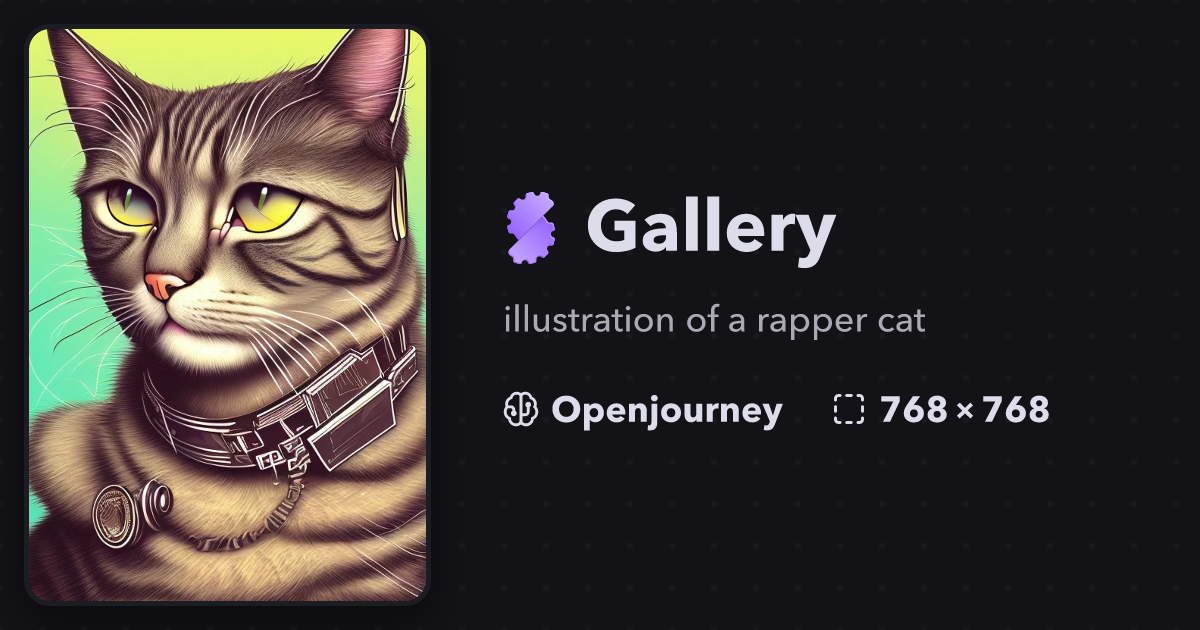 Illustration of a rapper cat | Gallery