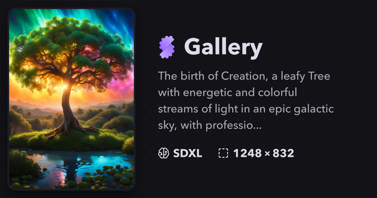 "The birth of Creation, a leafy Tree w..." | Gallery | Stablecog