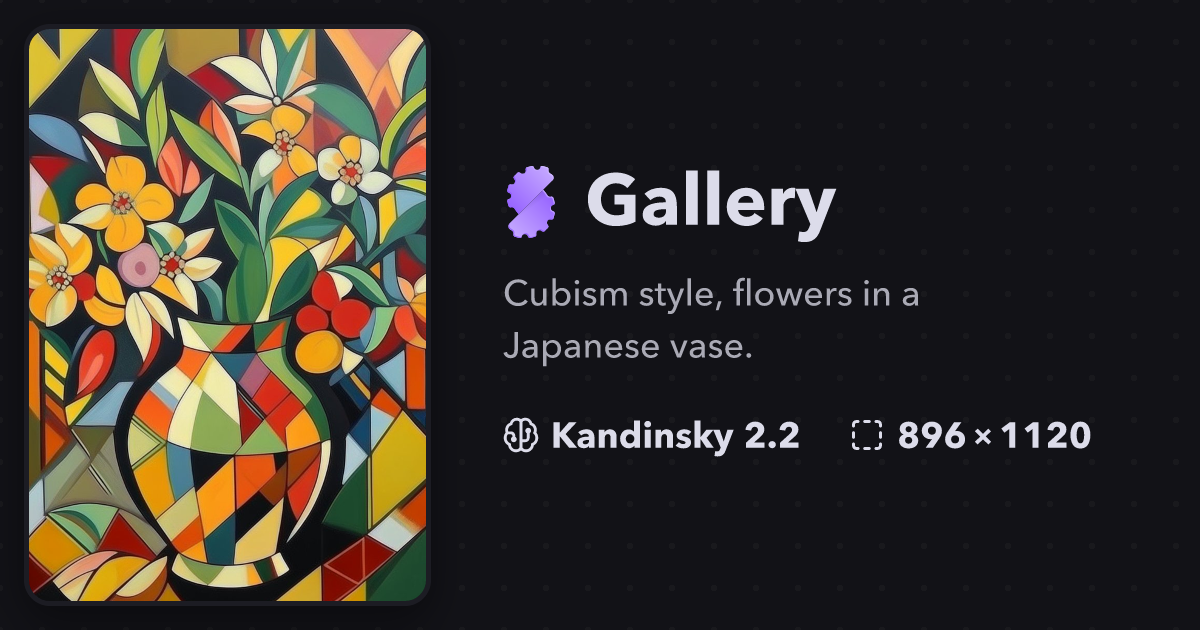 "Cubism style, flowers in a Japanese v..." | Gallery | Stablecog
