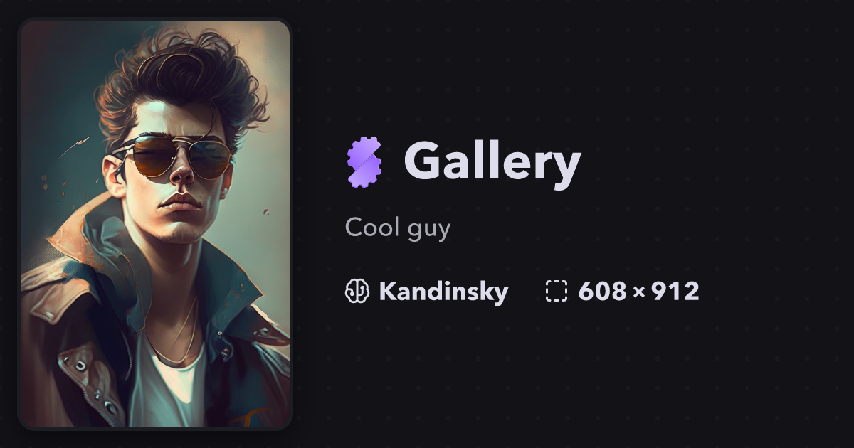 "Cool guy" | Gallery | Stablecog