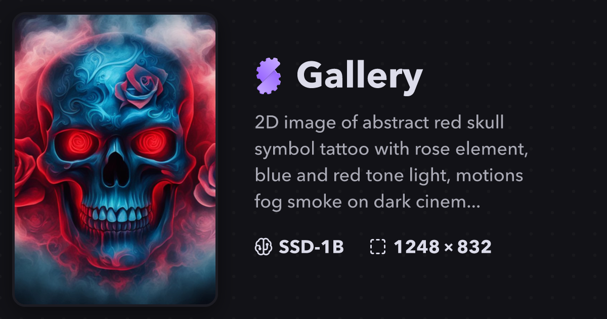 "2D image of abstract red skull symbol..." | Gallery | Stablecog