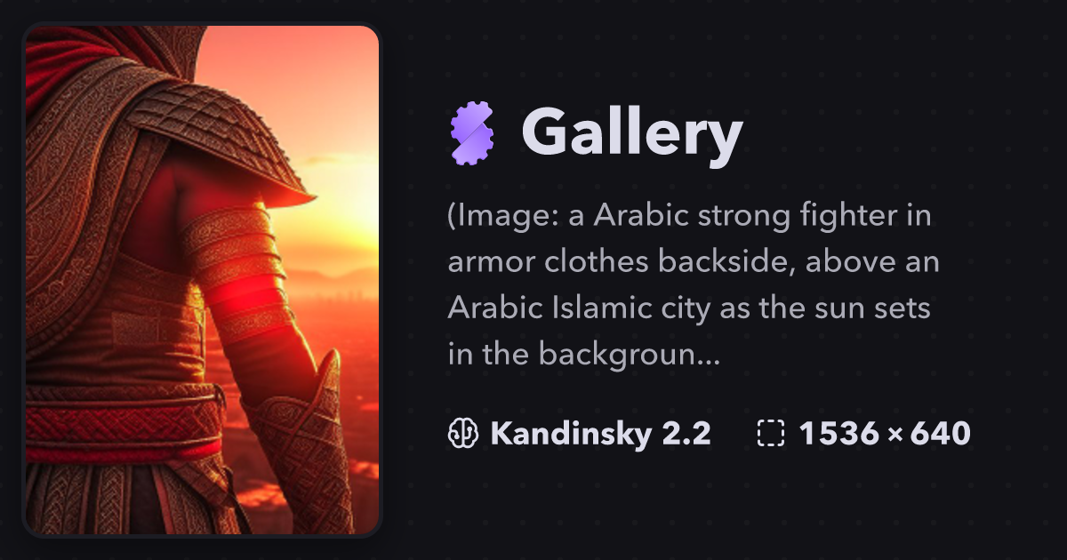 "(Image: a Arabic strong fighter in ar..." | Gallery | Stablecog