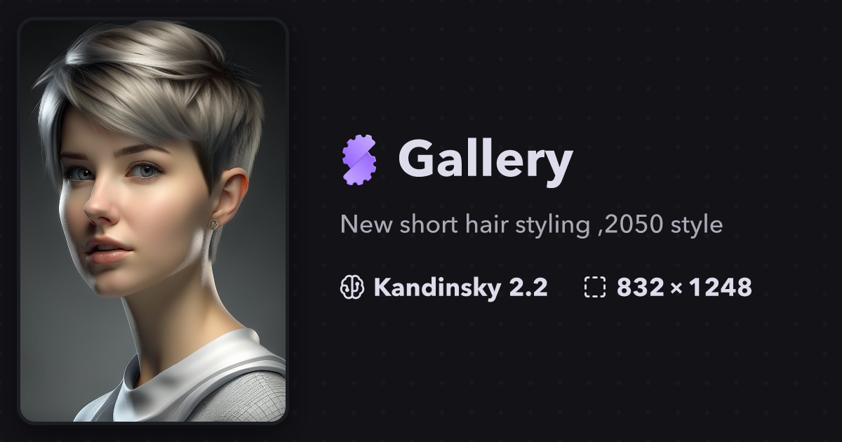 "New short hair styling ,2050 style" | Gallery | Stablecog