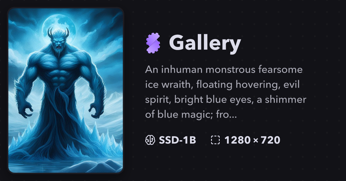 "An inhuman monstrous fearsome ice wra..." | Gallery | Stablecog