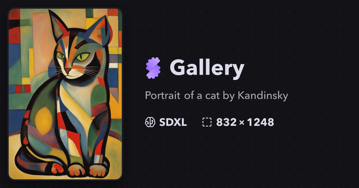 "Portrait of a cat by Kandinsky" | Gallery | Stablecog